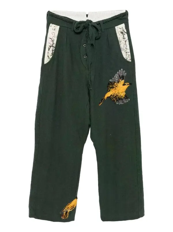 GG IN RED Birdwatcher Trousers - Green