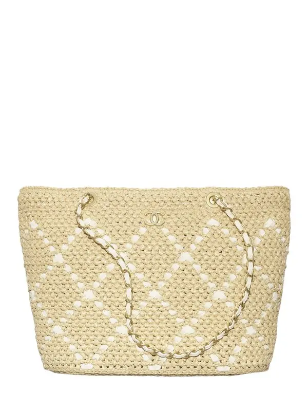 Chanel Large Shopping Bag - Beige & Ecru