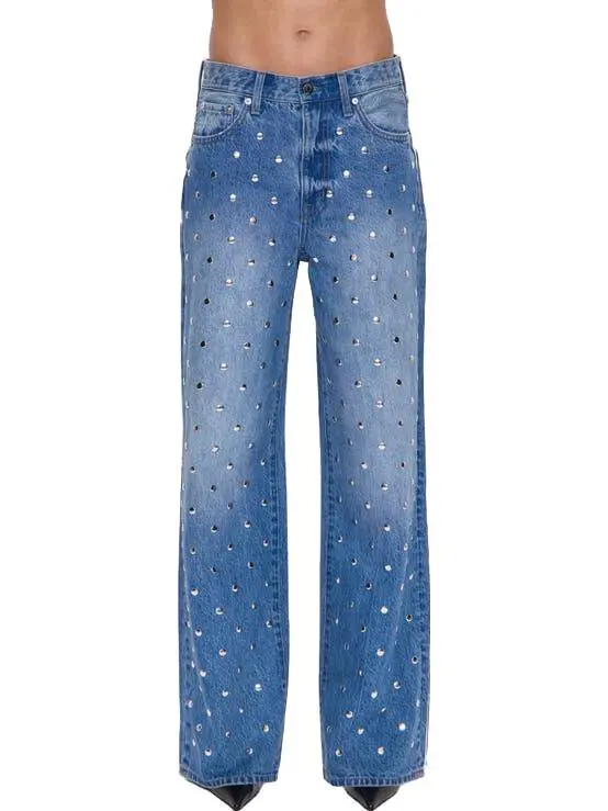 PISTOLA Hendrix Embellished High-waist Jeans - Charmed