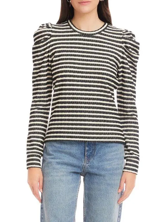 Fifteen Twenty Leila Puff Shoulder Shirt - Stripe