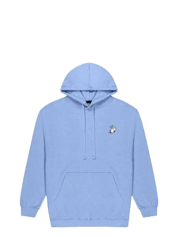 DALIX Heartly Ghost Midweight Hooded Sweatshirt - Blue