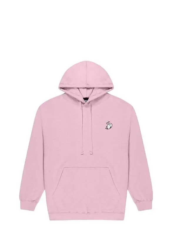 DALIX Heartly Ghost Midweight Hooded Sweatshirt - Pink