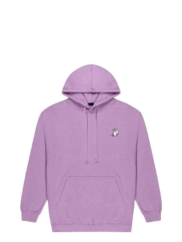 DALIX Heartly Ghost Midweight Hooded Sweatshirt - Purple