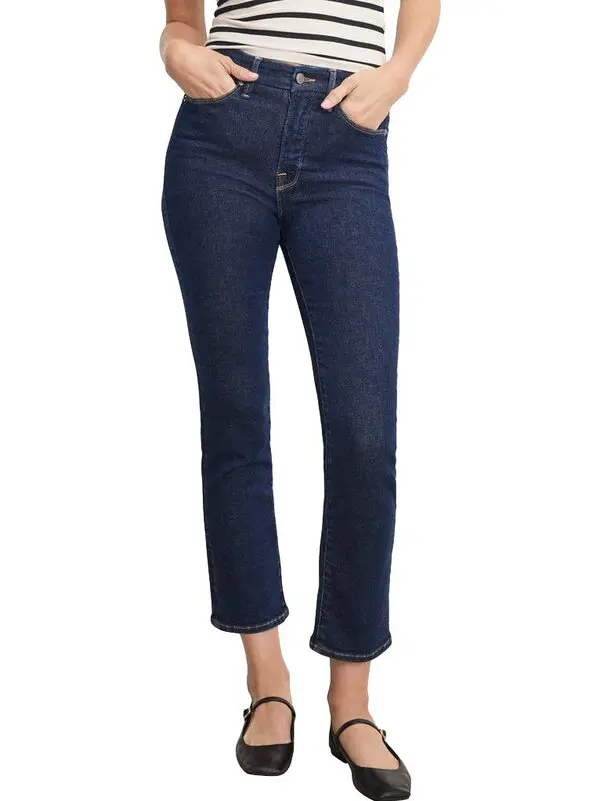 Good American Good Legs Ankle Straight Leg Jeans - Indigo983