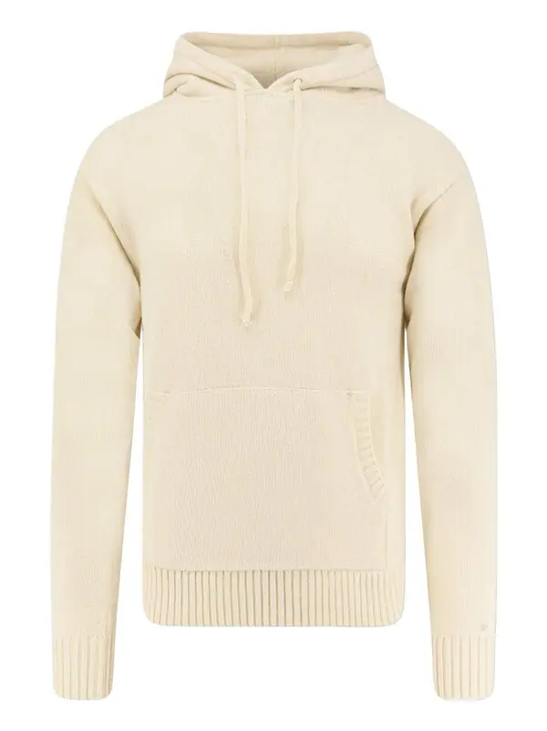 SEVEN GAUGE Wool Hooded Sweater - Beige