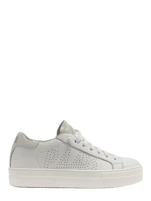 P448 Thea Platform Sneakers - White/metallic