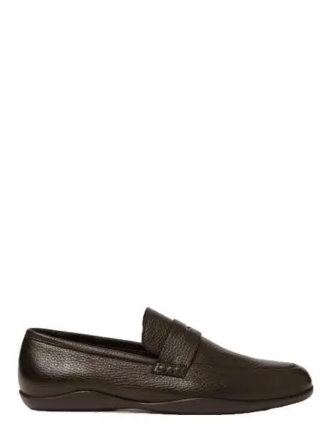 HARRYS OF LONDON Downing Deerskin Loafer - Dark Brown