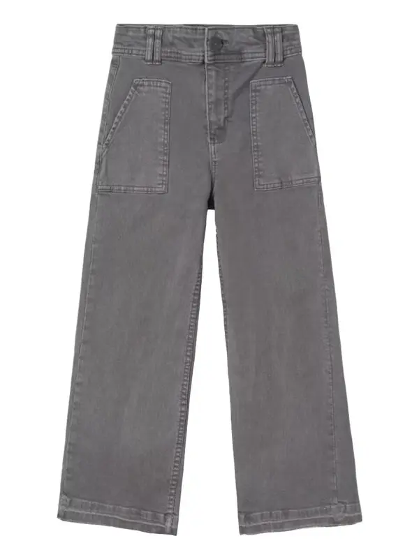 MAYORAL Flared Twill Pants - Denim Grey
