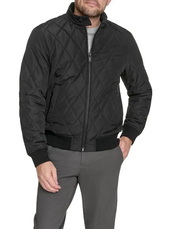 DOCKERS® Quilted Bomber Jacket - Black
