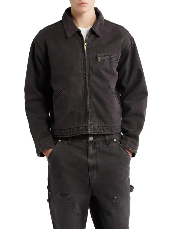 ELWOOD Petrol Canvas Jacket - Black