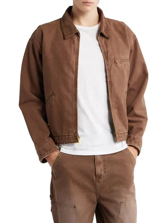 ELWOOD Petrol Canvas Jacket - Brown