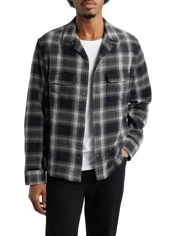 ALLSAINTS Teshio Plaid Button-up Shirt - Black