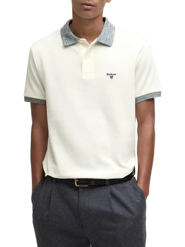 Barbour Marlton Tailored Fit Polo - Whisper White