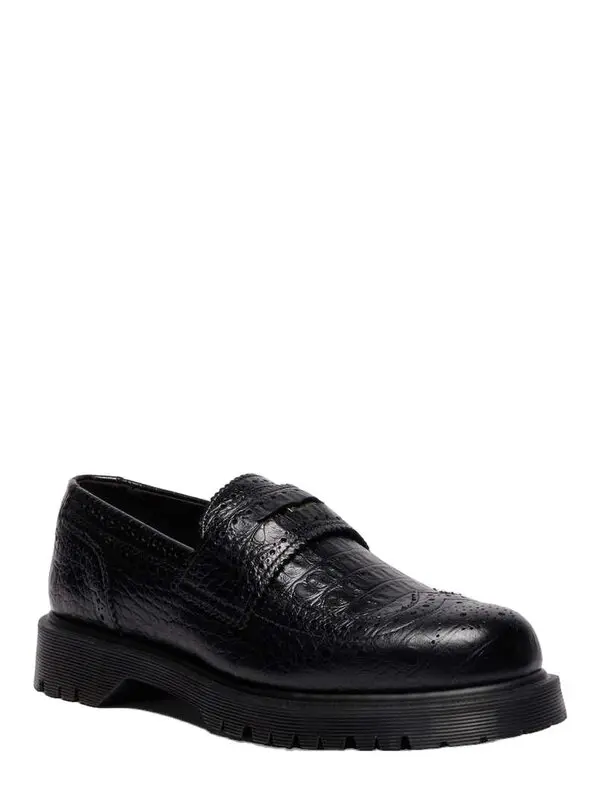 Dr. Martens Penton Brogue Emboss Leather Loafers - Black