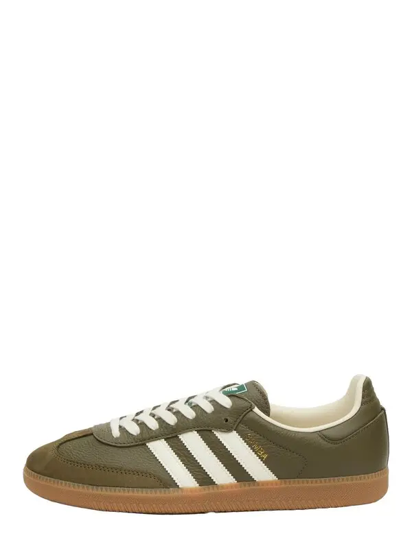 Adidas Samba Og Sneaker - Medium Dark Khaki/off White/gum4