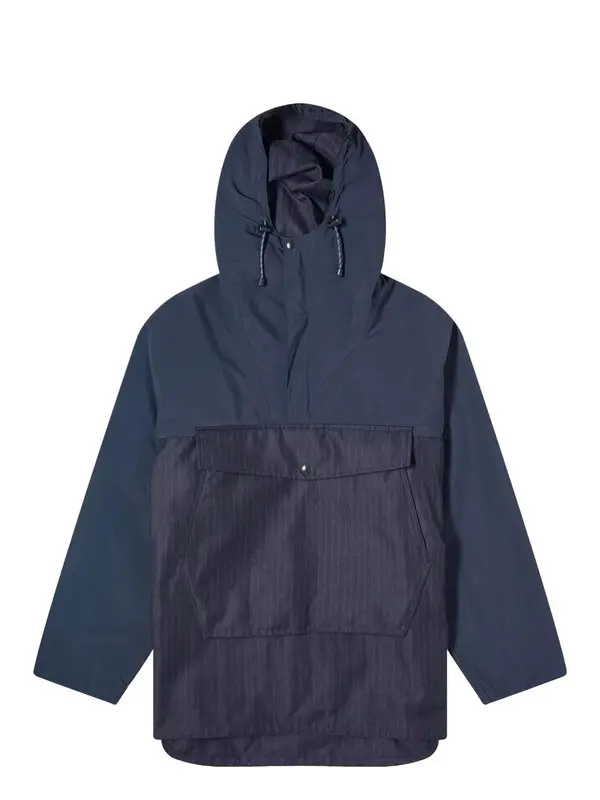 Comme Des Garçons Herringbone Stripe Smock - Navy/grey/black