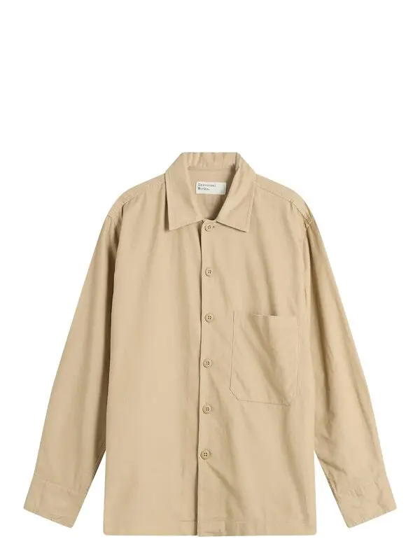 Universal Works Fine Cord Fatigue Overshirt - Sand