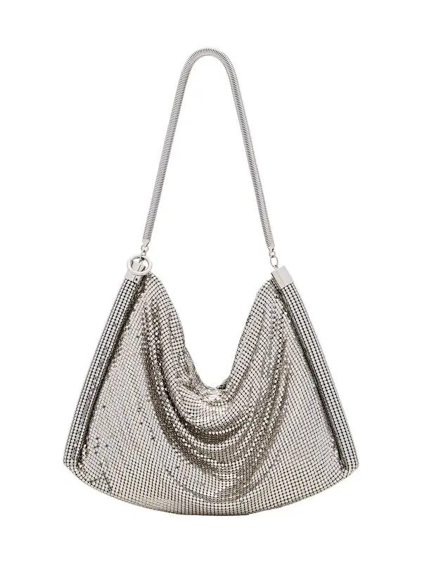 Rabanne Pixel Tube Shoulder Bag - Silver
