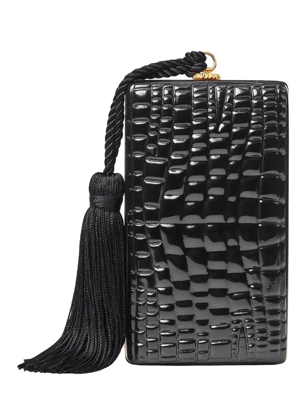 ASPINAL OF LONDON Paloma Box Clutch Bag - Black