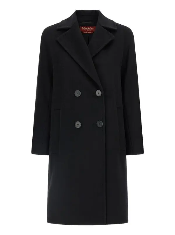 Max Mara Agenda Virgin Wool Coat - Black