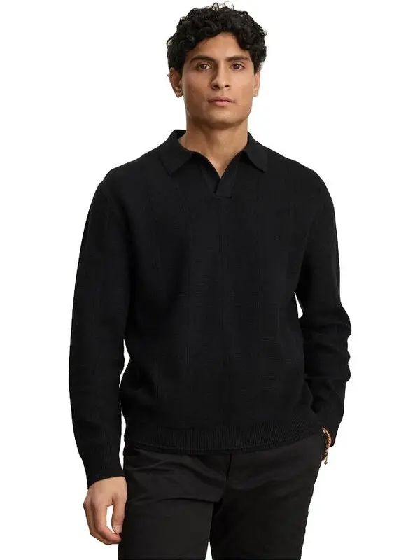 Velvet By Graham & Spencer Redding Sweater Polo - Black