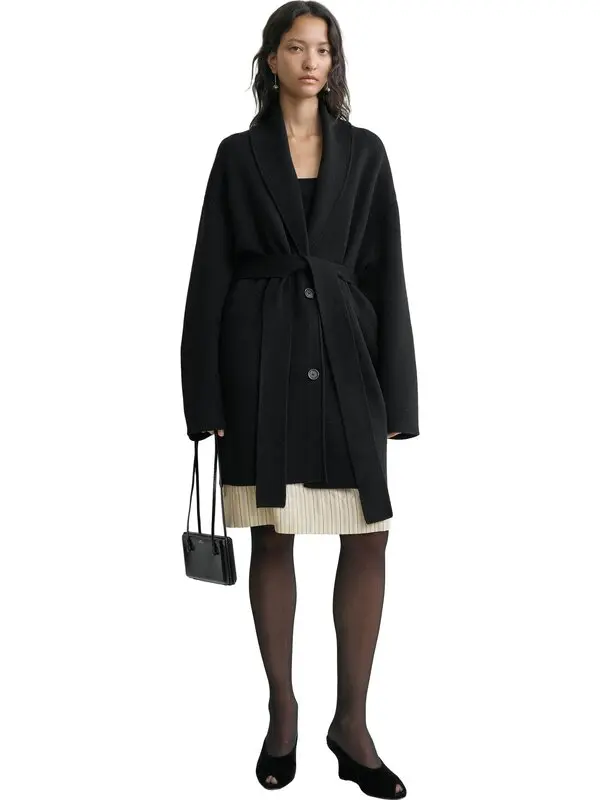 TOTEME Shawl-lapel Robe - Black
