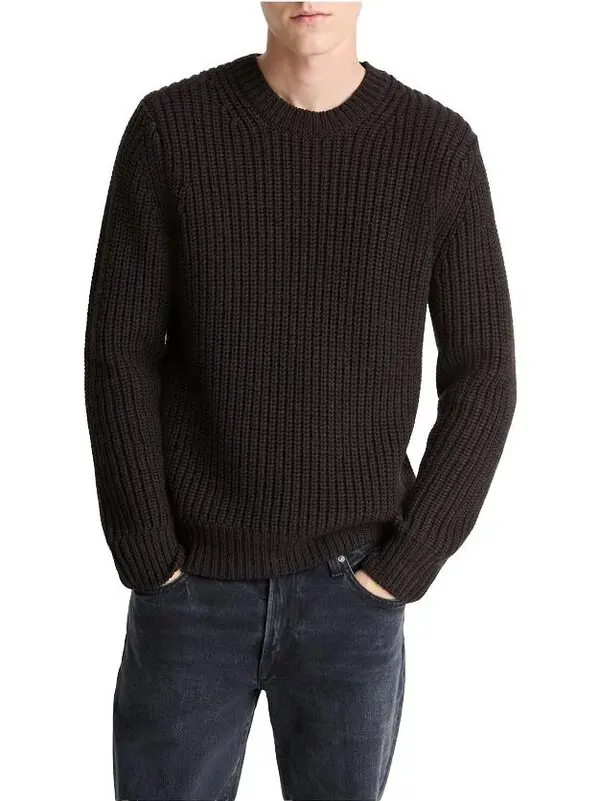 Vince Utility Shaker Merino Wool Sweater - Natural
