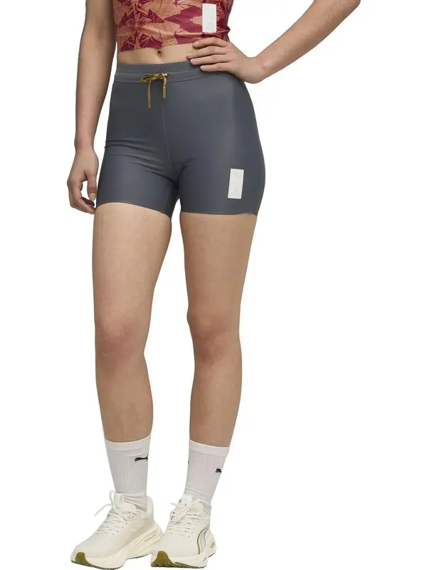 PUMA X Saysky Moisture Wicking Running Short Tights - Gray