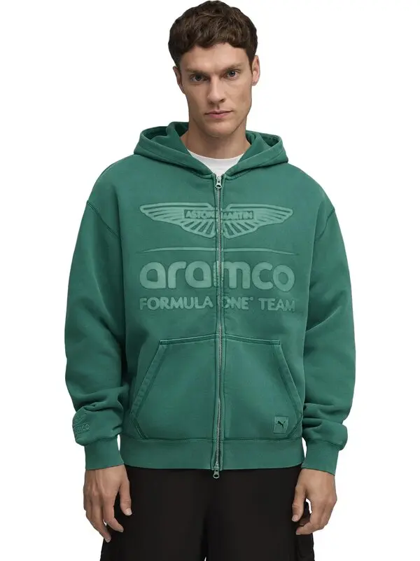 PUMA X Aston Martin Aramco F1® Team Zip-up Hooded Sweatshirt - Green