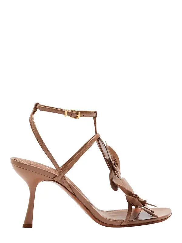 Zimmermann Orchid 85 Leather Sandals - Tan