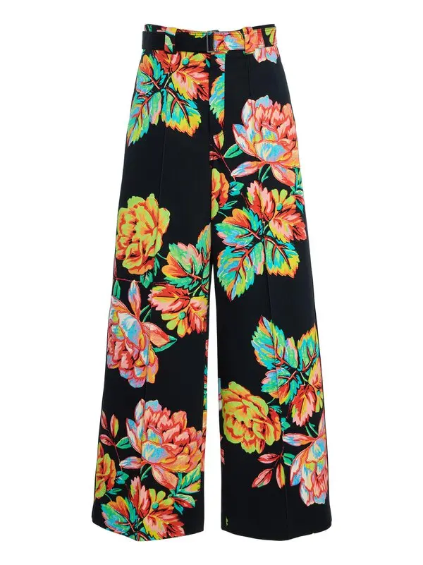 Christopher John Rogers Printed Wide-leg Pants - Multi