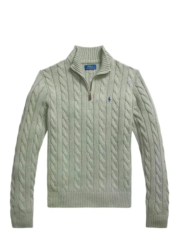 Polo Ralph Lauren Cable-knit Half-zip Pullover - Green