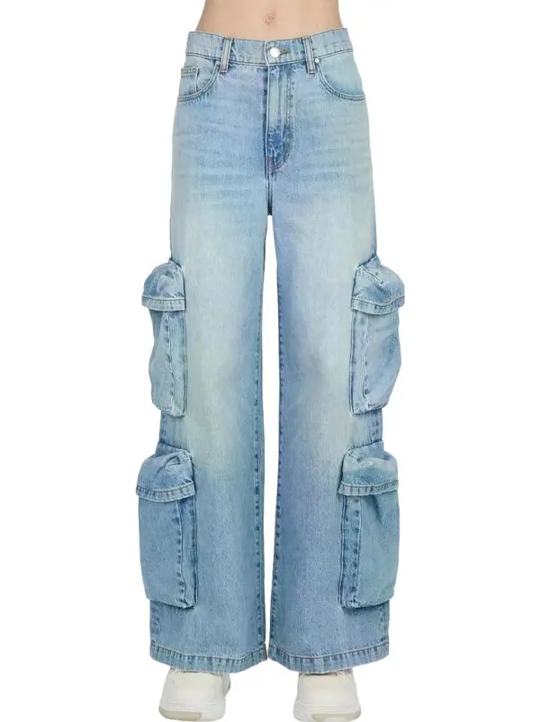 Amiri Multi-pocket Wide-leg Jeans - Blue