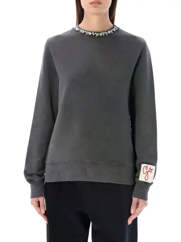 GOLDEN GOOSE Embellished Crewneck Sweater - Grey