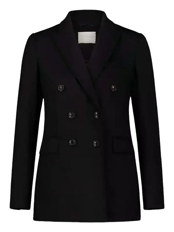 CIRCOLO 1901 Double-breasted Flap-pockets Coat - Black