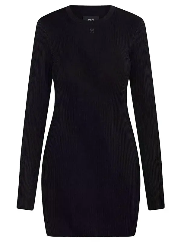 Amiri Long-sleeve Mini Dress - Black