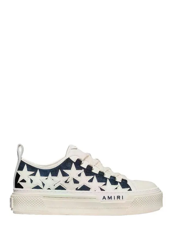 Amiri Stars Court Denim Low-top Sneakers - Neutrals