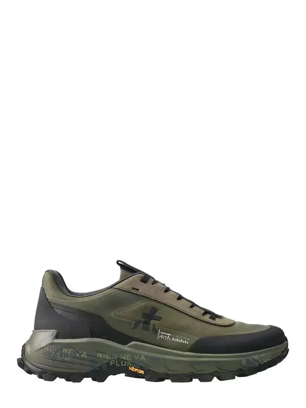 Premiata Devin Logo-appliqué Sneakers - Green