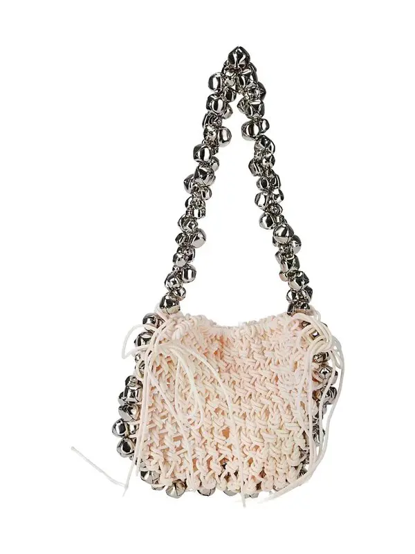 NICCOLO PASQUALETTI Bell Embellished Mini Bag - Neutrals