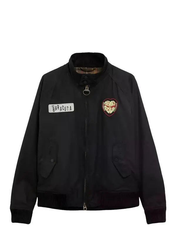 Barbour Appliqué Zip-up Jacket - Black