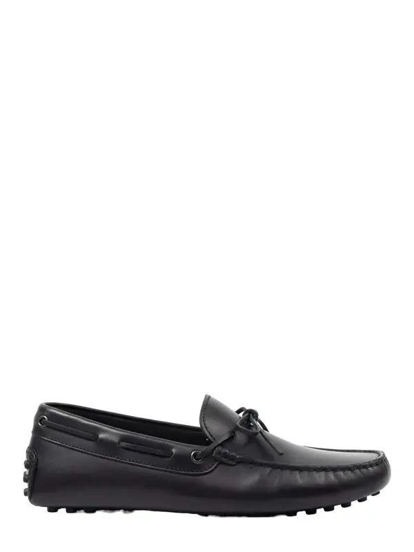 TOD'S Gommino Tie-detail Boat Shoes - Black