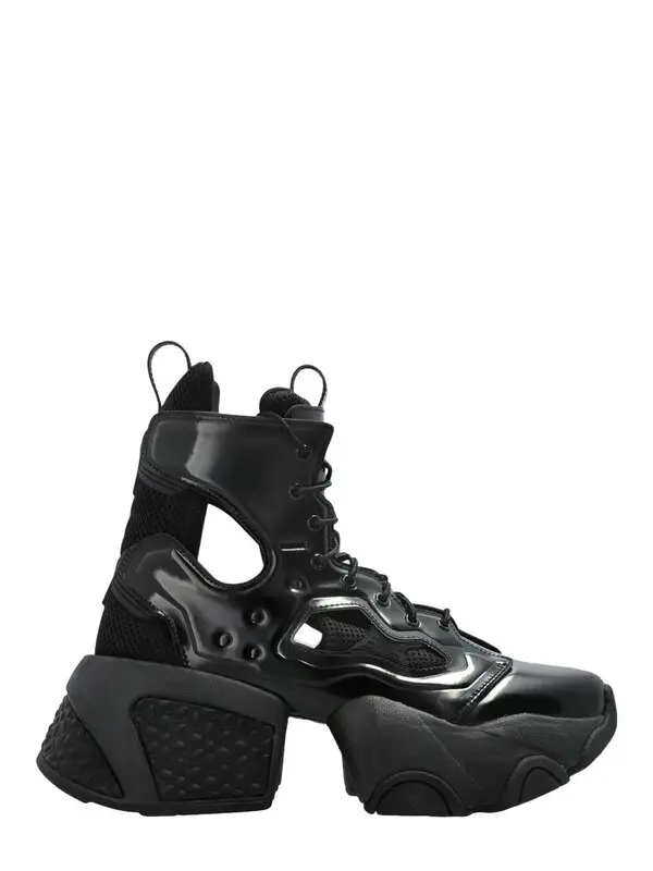 Noir Kei Ninomiya X Comme Des Garçons Cut-out Platform Sneakers - Black