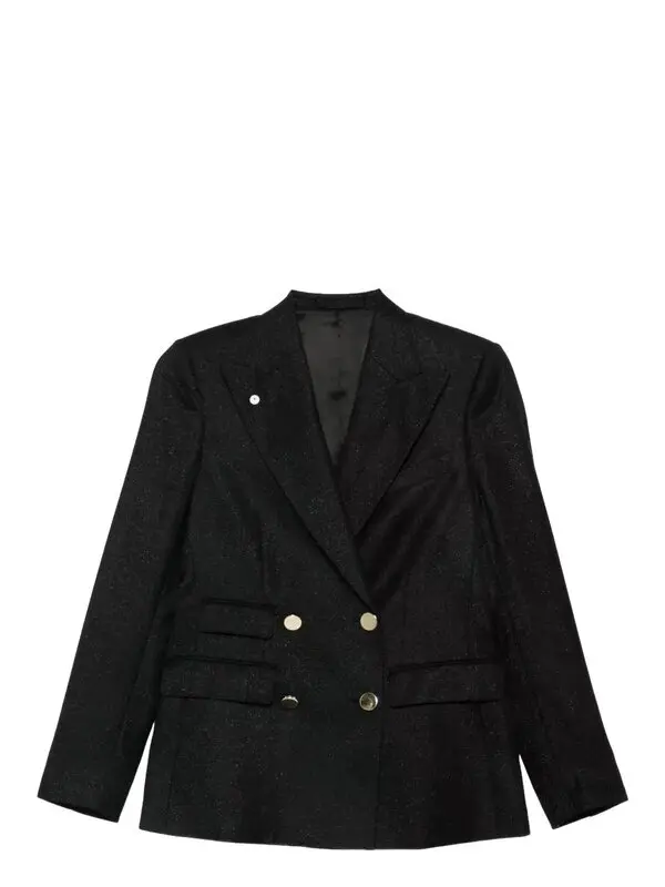 LUIGI BIANCHI MANTOVA Double-breasted Blazer - Black