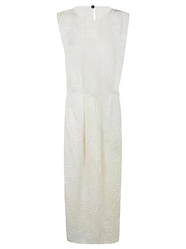 MARIA CALDERARA Creased Dress - White