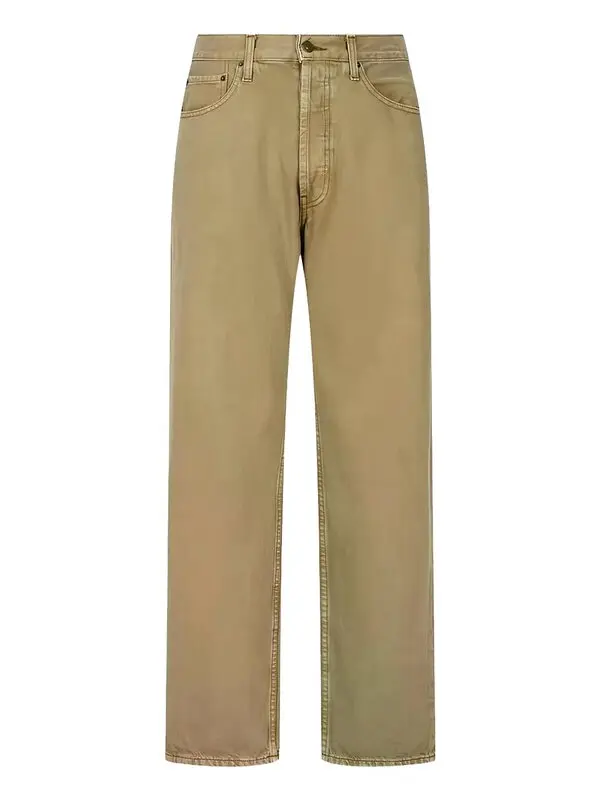 MAN ON THE BOON. Washed Denim Trousers - Neutrals