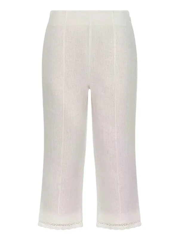 Posse Effi Lace-trim Trousers - Neutrals