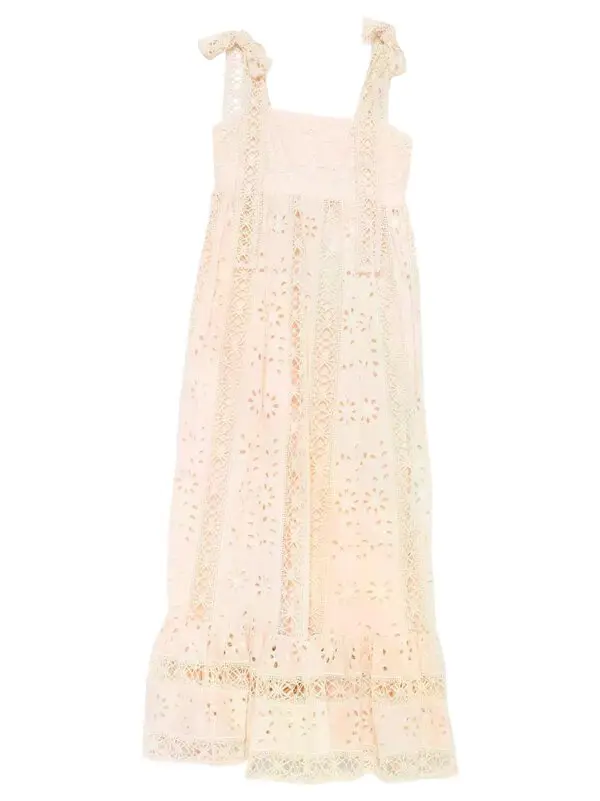 Zimmermann Awaken Eyelet-embellished Maxi Dress - Pink