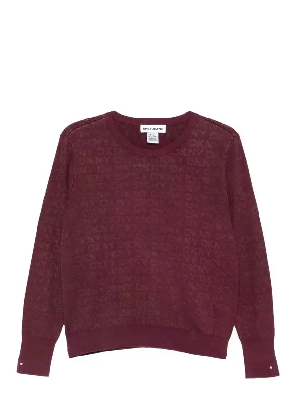 Dkny Long-sleeve Crew-neck Sweater - Purple