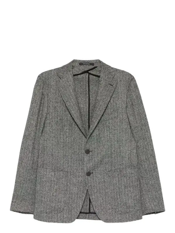 Tagliatore Herringbone Two-button Blazer - Black