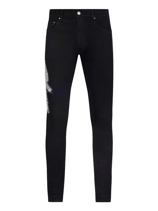 Amiri Rhinestone-embellished Jeans - Black